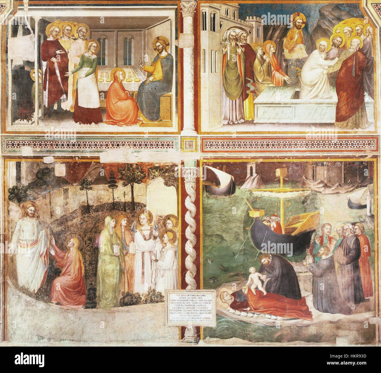 A painting of the Cappella Rinuccini, a chapel in Florence, Italy ...