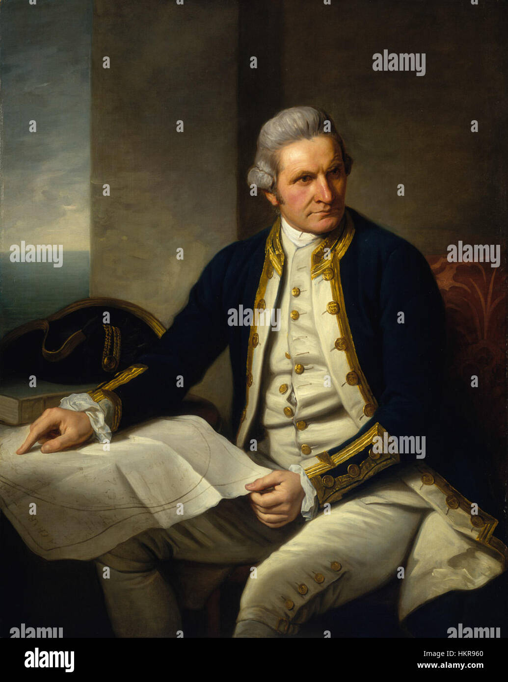 The portrait of Captain James Cook is a celebrated historical painting ...