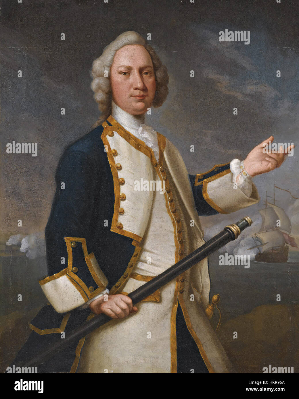 Captain Forrest RN ( - 1770) by John Vandiest (1695 - 1757 Stock Photo ...