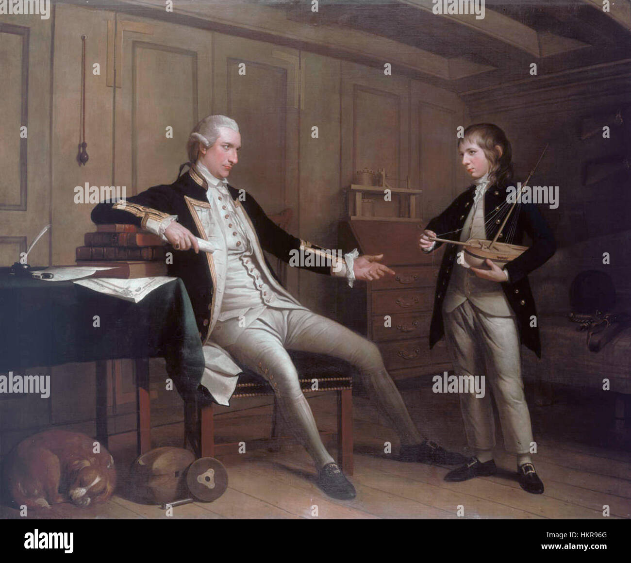 This portrait by Mason Chamberlin depicts Captain John Bentinck and his ...