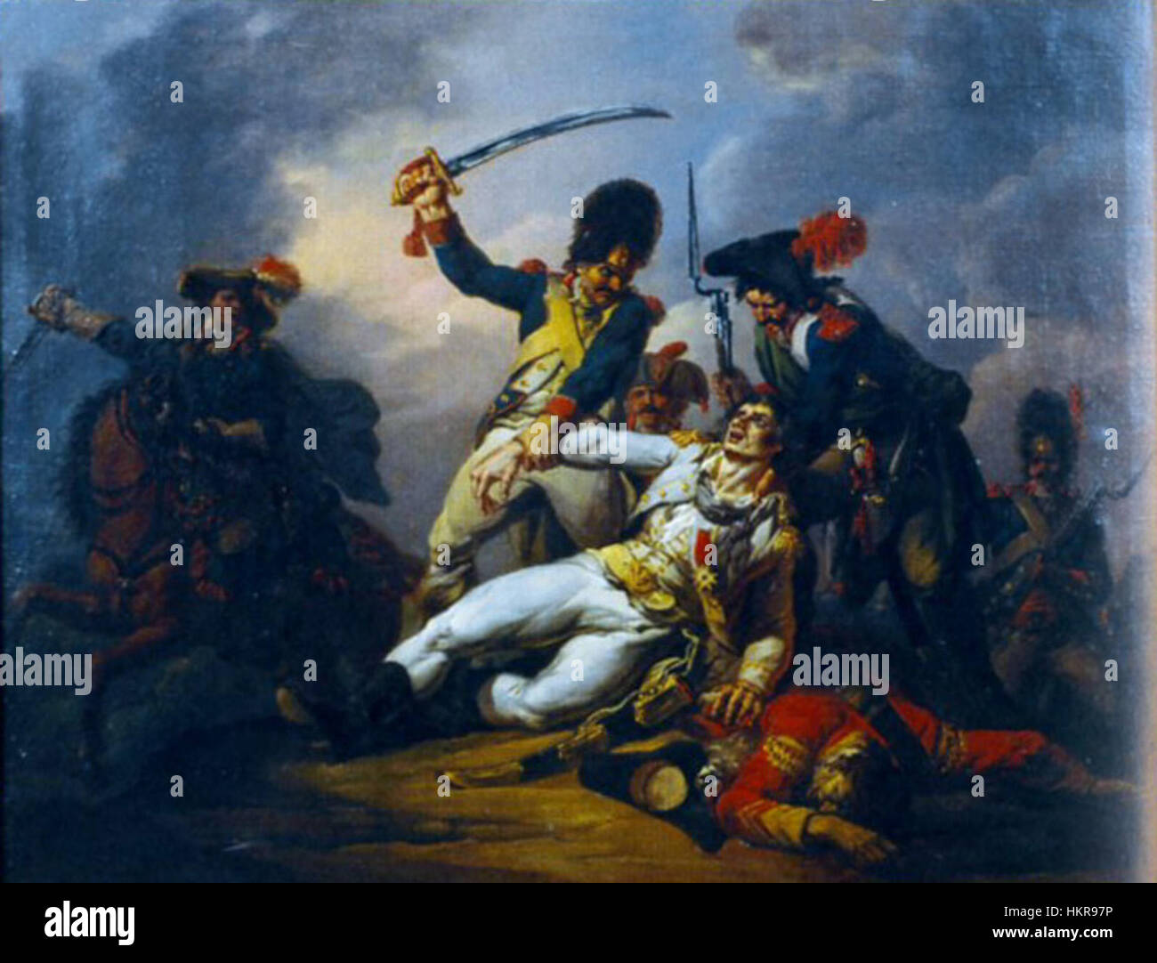The painting 'Capture Charette' by an unknown artist depicts a ...