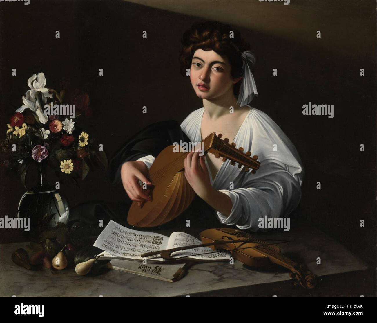 This painting, 'Apollo' by Caravaggio, captures the classical god ...