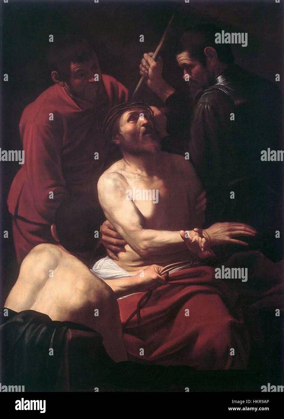 Caravaggio's painting 'Crowning of the Virgin' depicts the moment of the Virgin Mary's ...