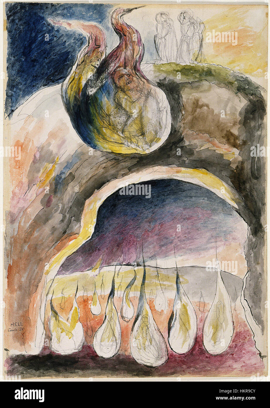 This artwork from Dante's 'Inferno,' created by William Blake, depicts ...