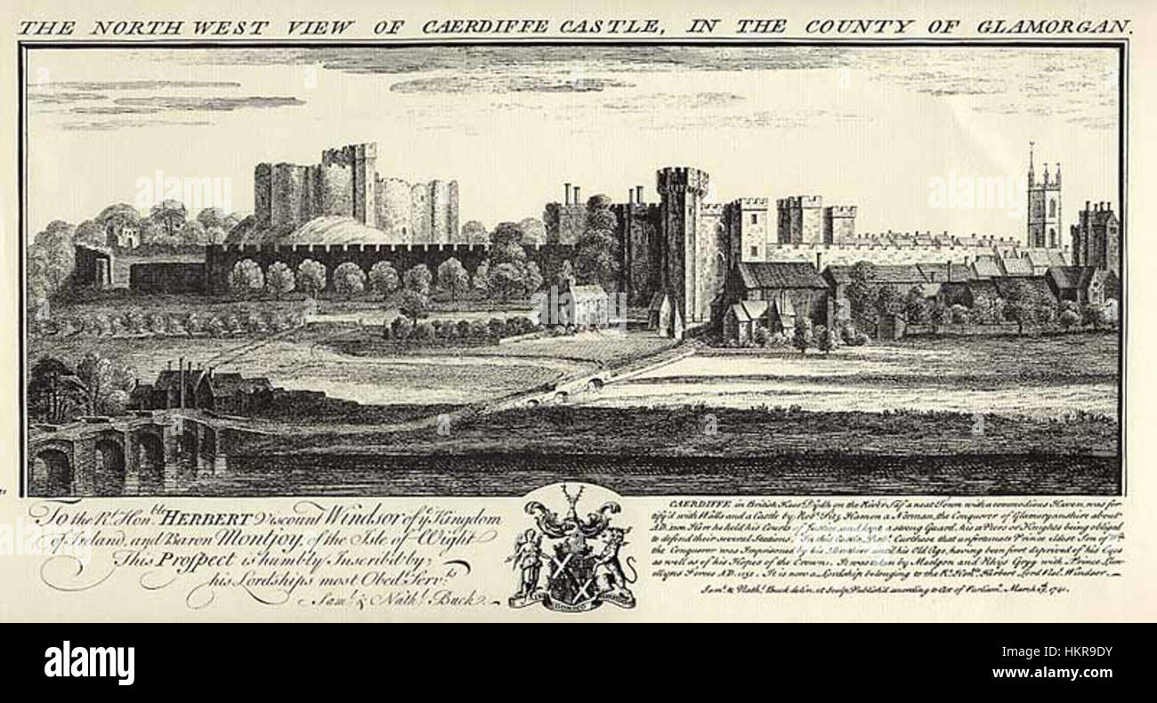 Old oil painting of cardiff hi-res stock photography and images - Alamy