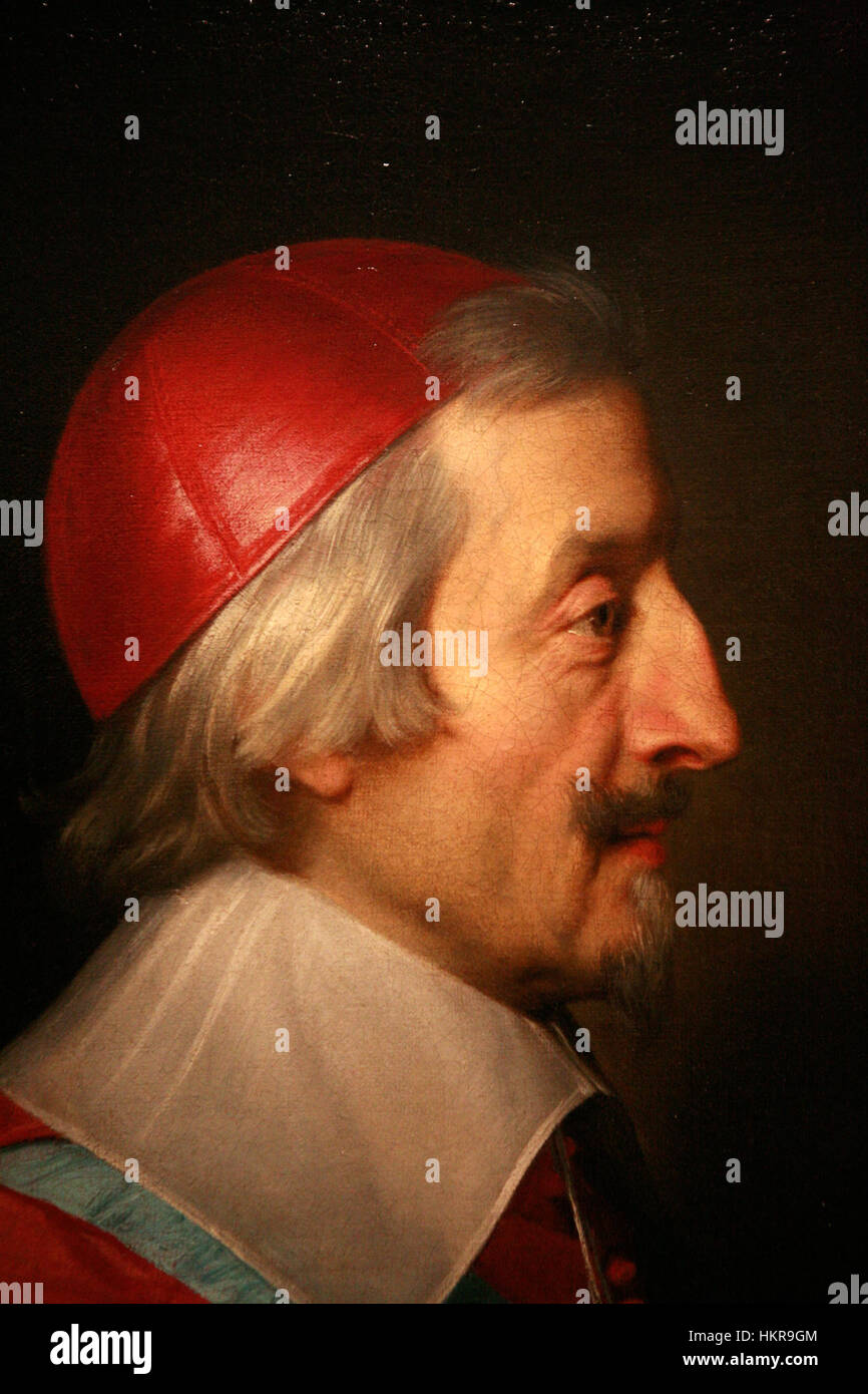 This portrait of *Cardinal de Richelieu* is a notable oil painting ...