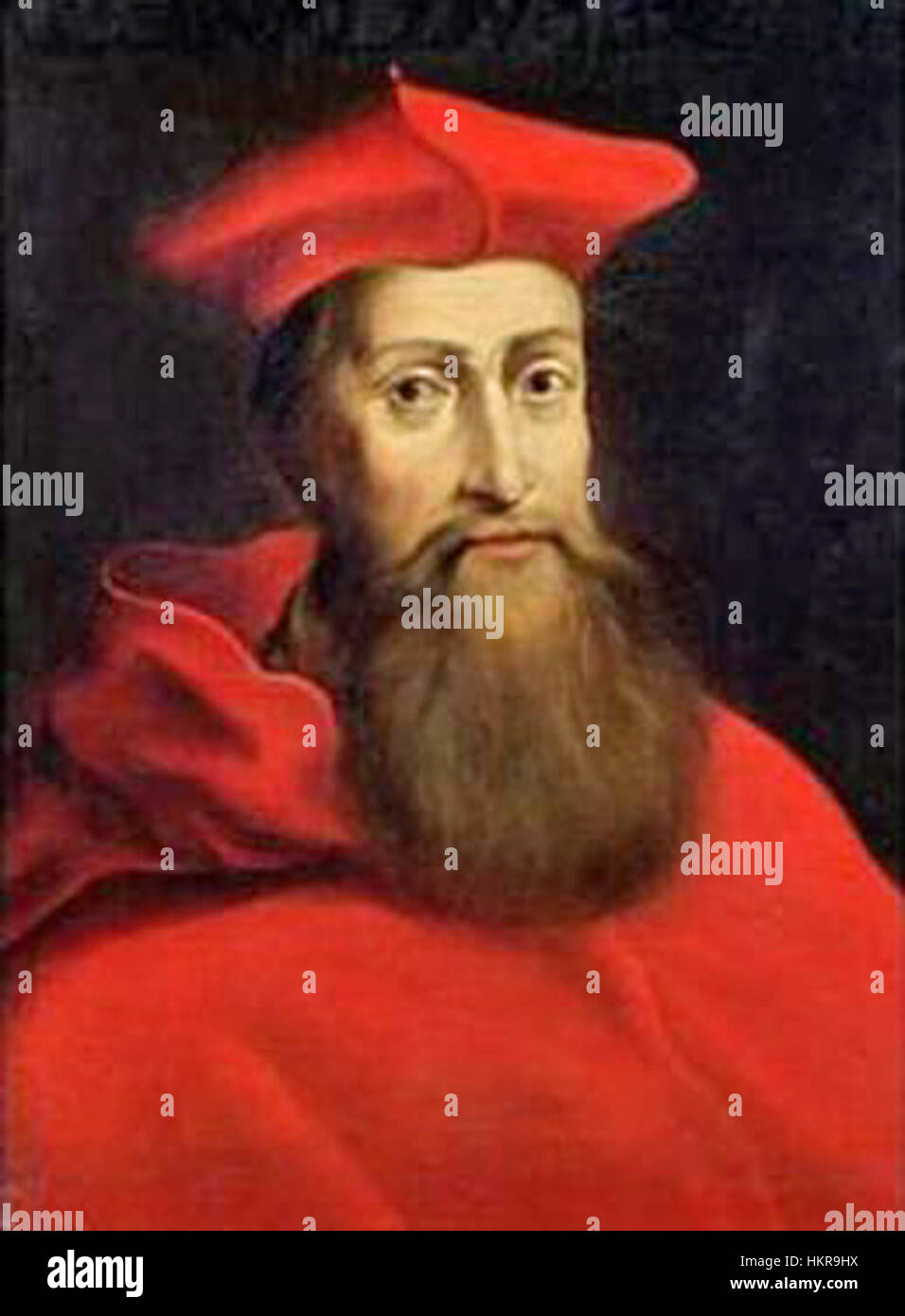 Portrait of Cardinal Reginald Pole, capturing his ecclesiastical ...