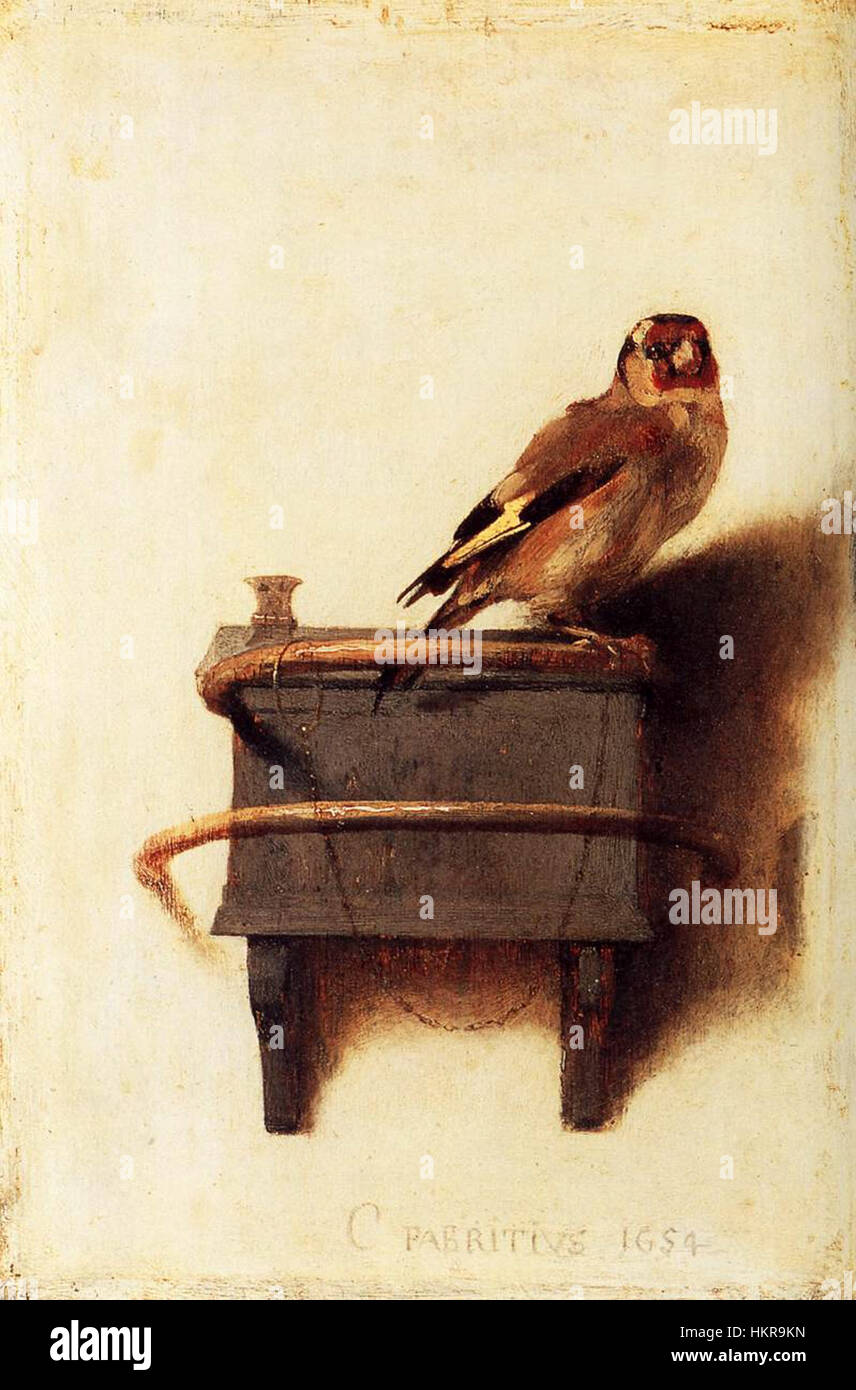 Carel Fabritius' 'The Goldfinch' (1654) is a renowned Dutch painting ...