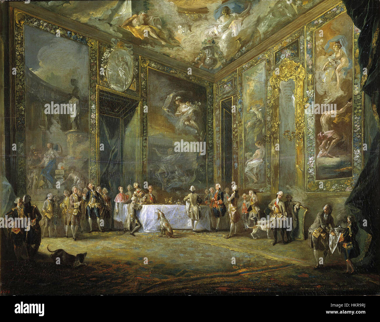 *Carlos III Comiendo Ante Su Corte* is a painting depicting King ...