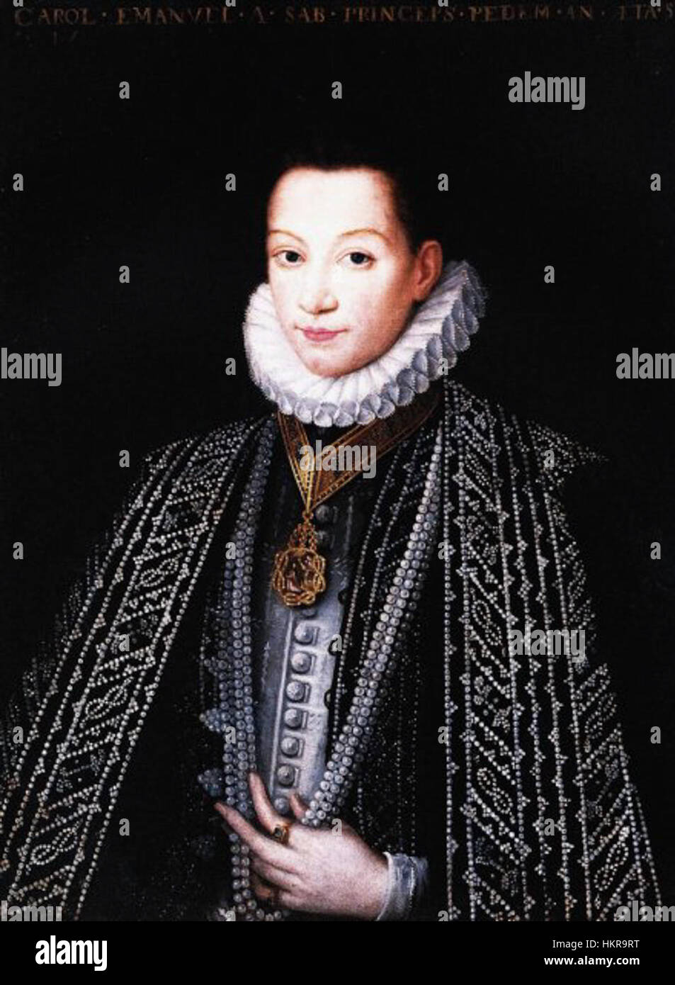 A historical portrait of Carlos Emanuel de Savoia, capturing the ...