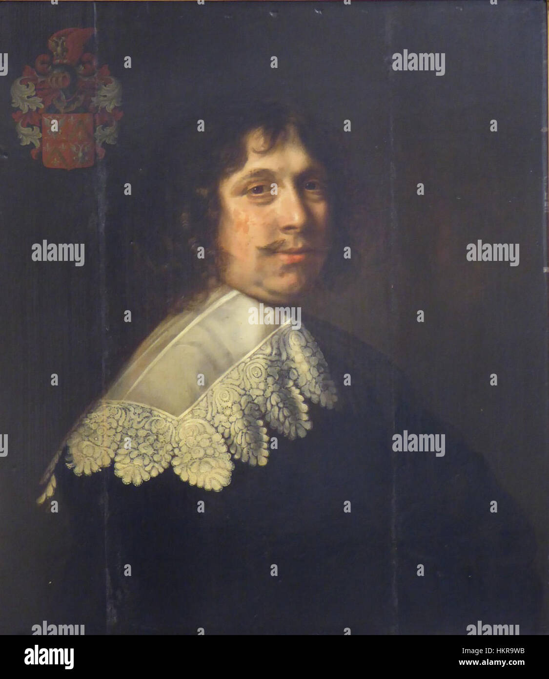 This oil portrait by Abraham de Vries depicts Dirk Diert, capturing his ...