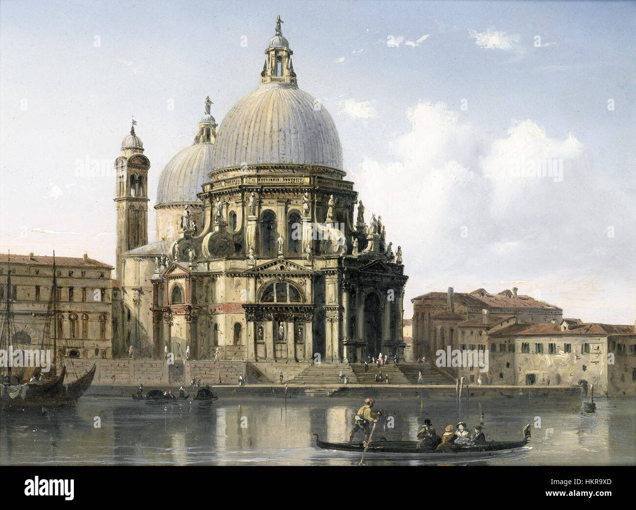 Carlo Bossoli's painting of the Santa Maria della Salute church in ...