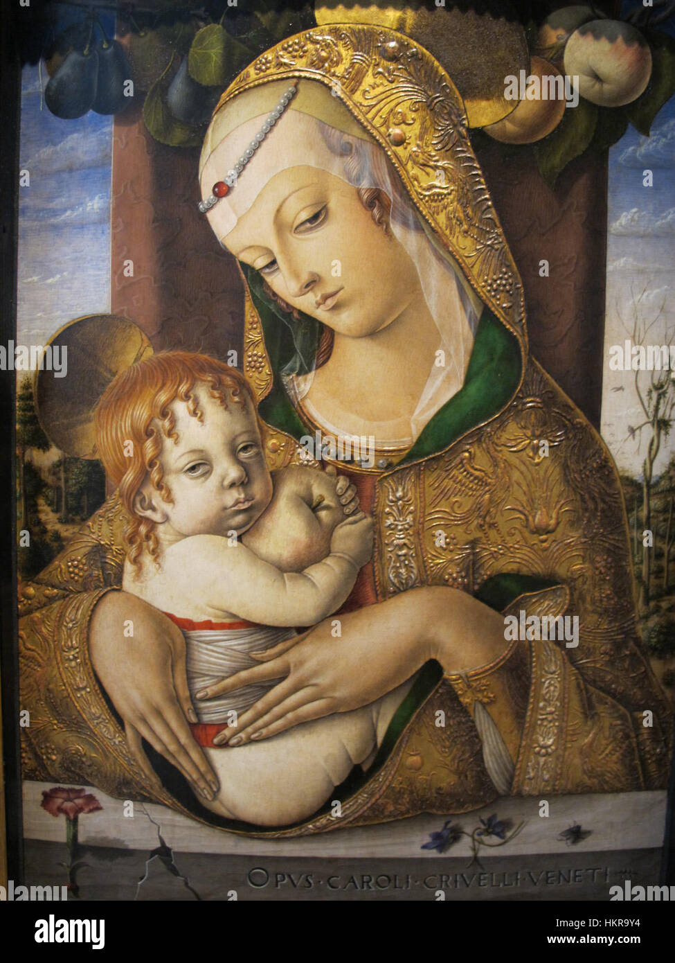 Carlo Crivelli's 'Madonna col Bambino' is a 1480 painting featuring the Virgin Mary with the ...