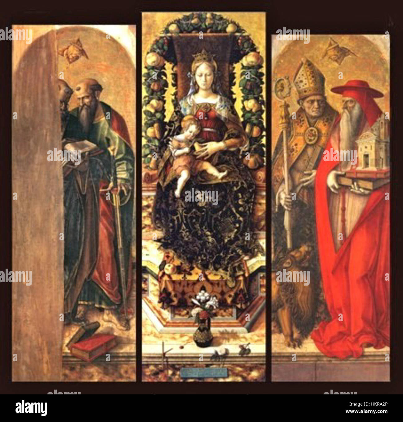 Carlo Crivelli's 'Polittico Duomo Camerino' is a significant altarpiece in Italian Renaissance ...