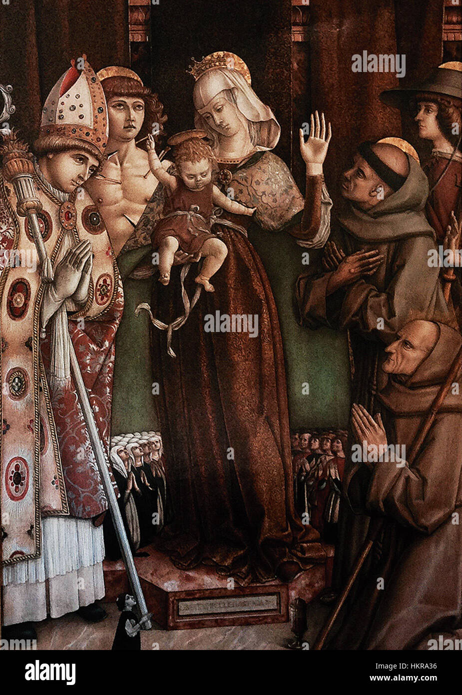 Carlo Crivelli's painting 'Madonna and Child with Saints' is a fine example of his detailed and ...