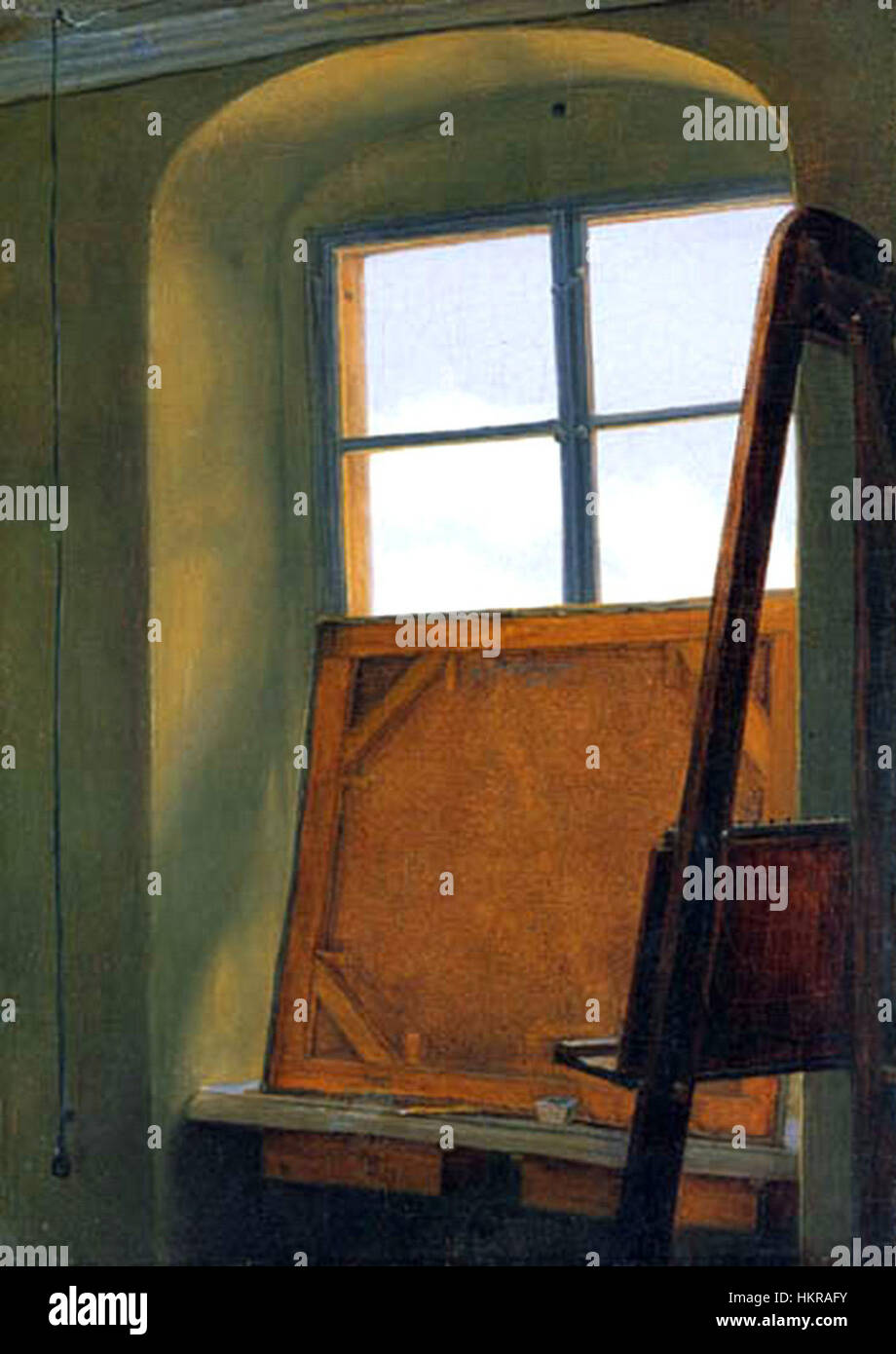 *Das Atelierfenster* (The Studio Window) by Carl Gustav Carus depicts a ...