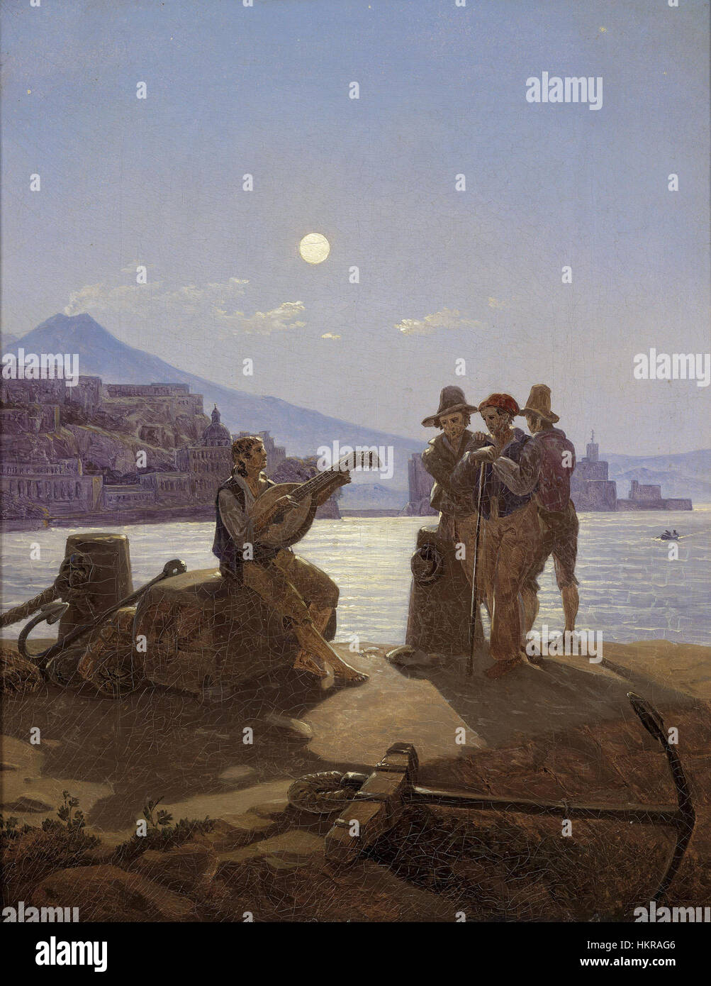 Carl Gustav Carus’s painting 'Italienische Fischer im Hafen von Neapel ...