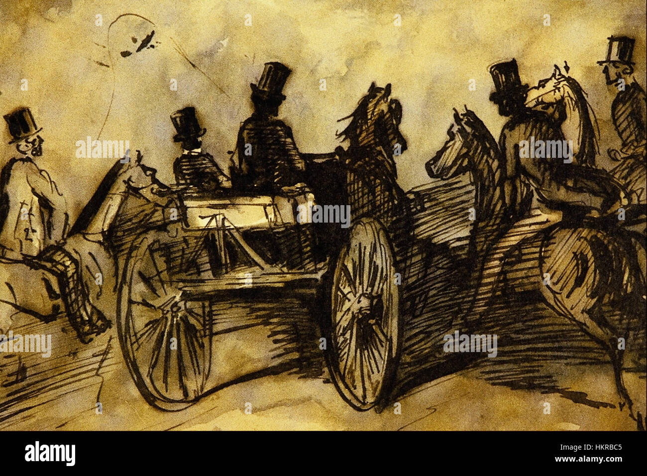 Constantin Guys’s 'Carriage and Three Gentlemen' captures a moment of ...