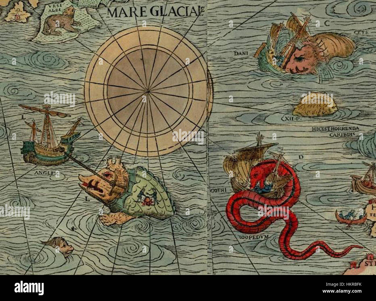 This detail from the *Carta Marina*, one of the earliest and most ...