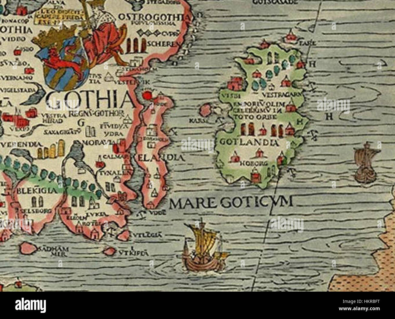 16th century map of sweden hi-res stock photography and images - Alamy