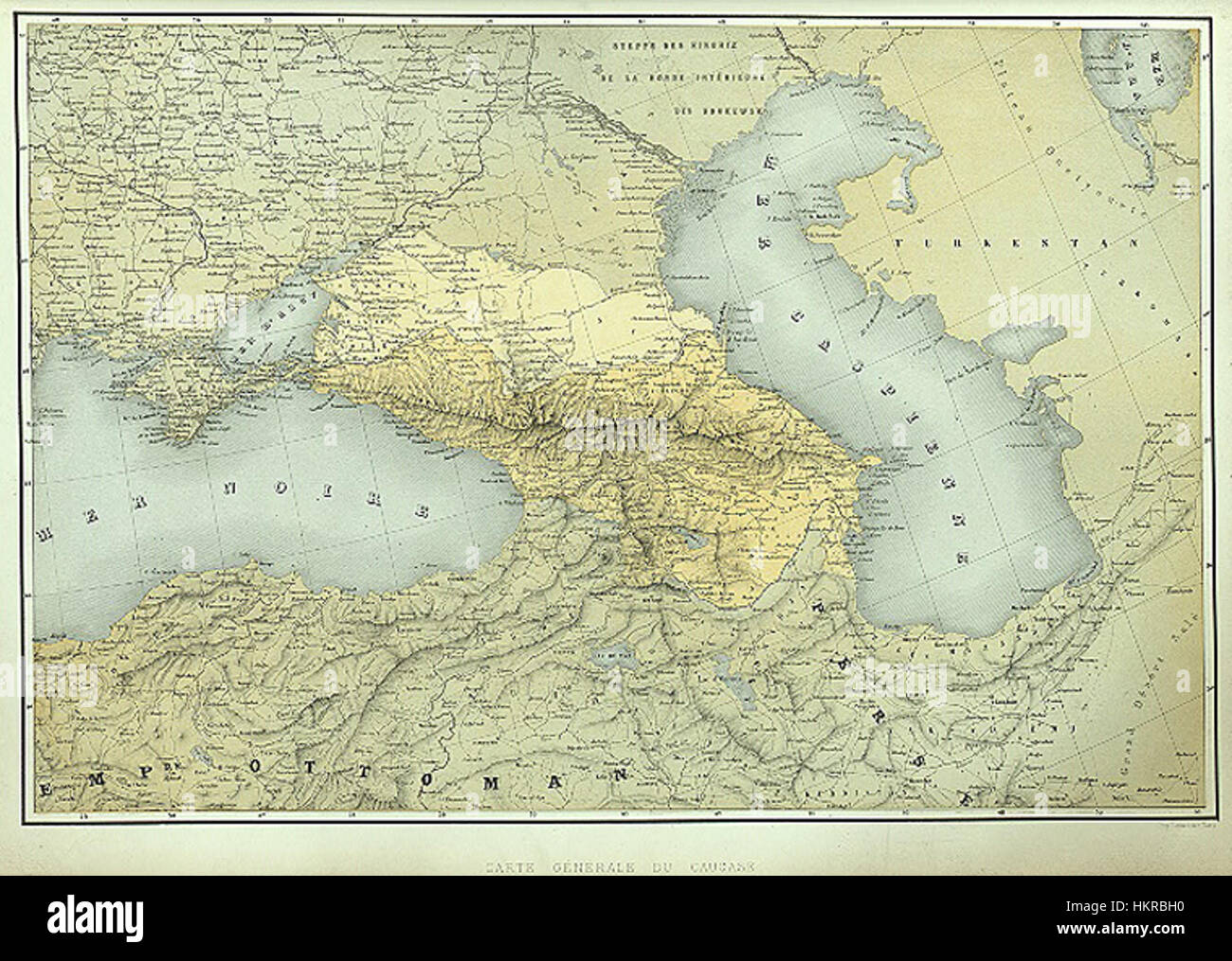 'Carte generale du Caucase' is a detailed map of the Caucasus region ...