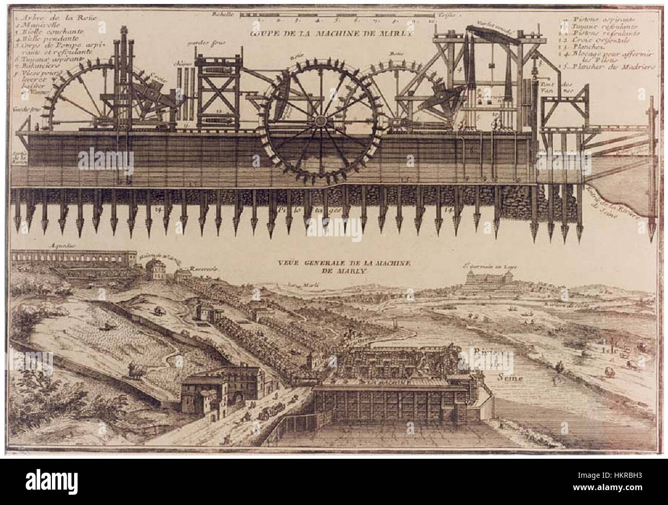 The 'Carte Machine de Marly' is a historical map depicting the ...
