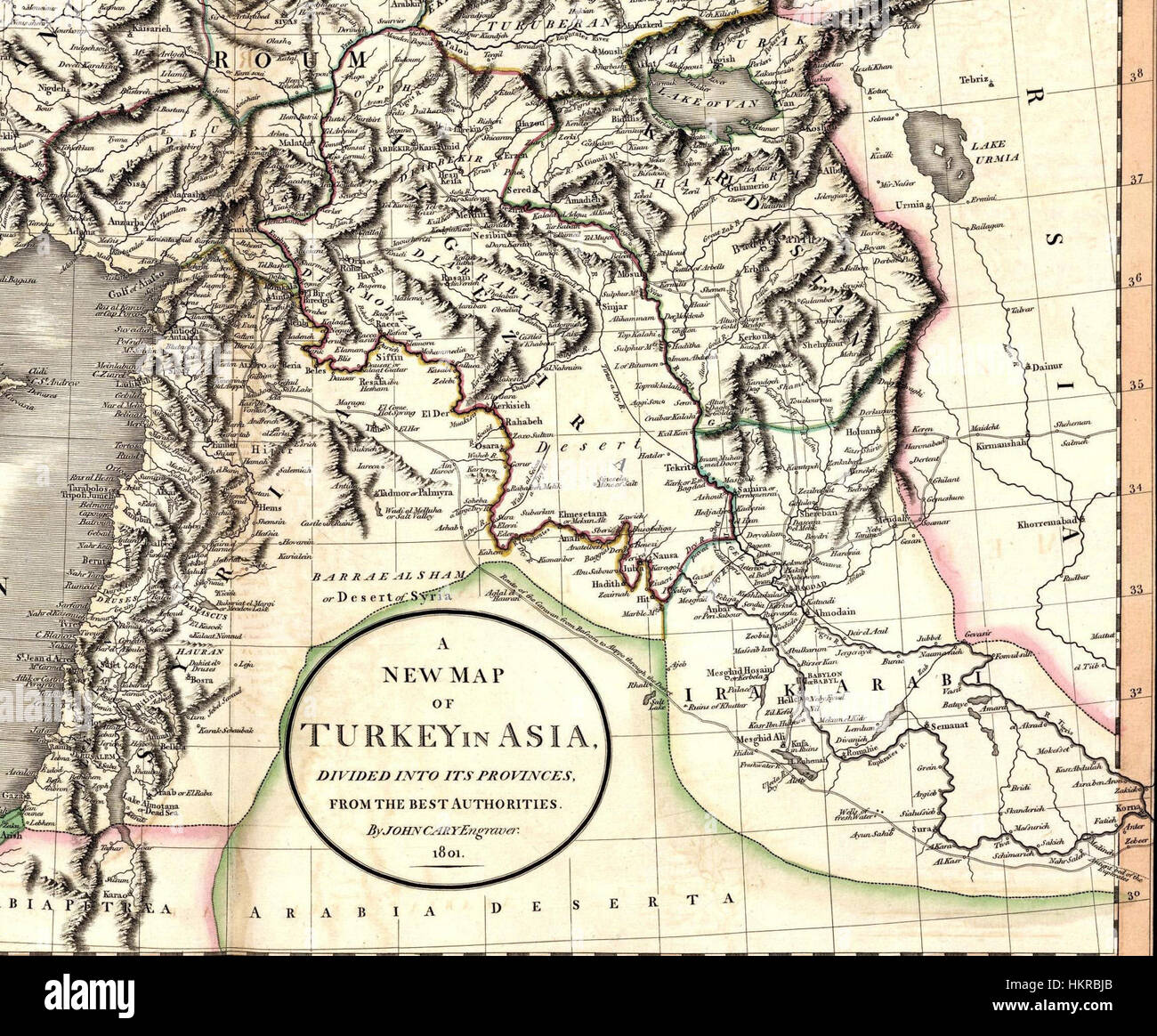 John Cary's 1801 map titled 'Turkey in Asia' provides a detailed ...