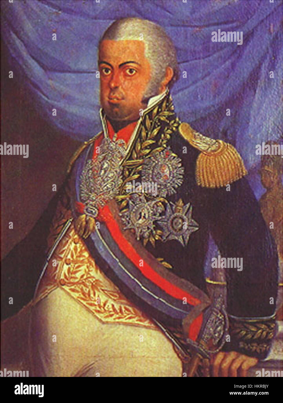 This portrait of João VI, King of Portugal, painted by Carvalho ...