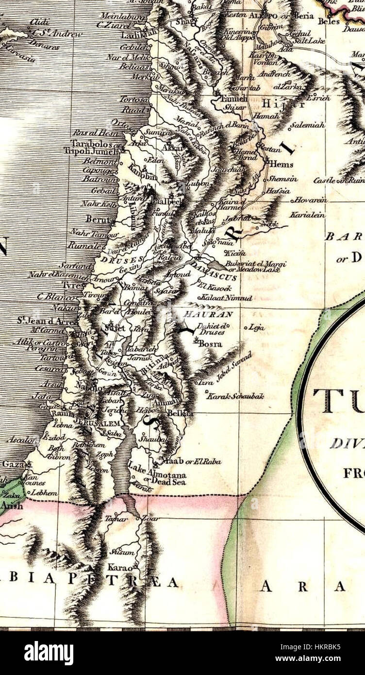 This 1801 map by John Cary depicts the region of Turkey in Asia. The ...