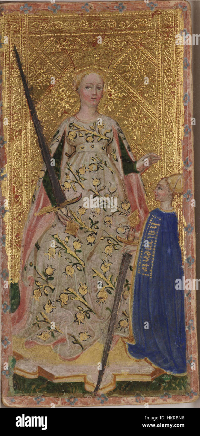 The 'Queen of Swords' from the Cary-Yale Tarot deck represents clarity ...