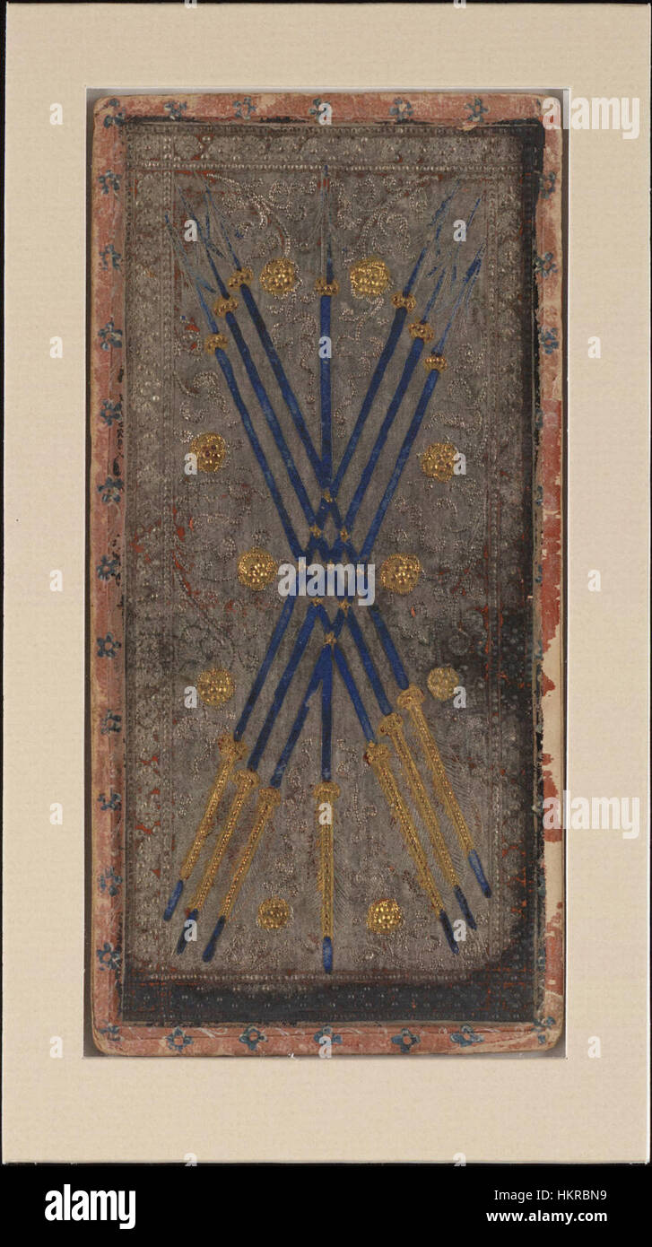 The Seven of Arrows from the Cary-Yale Tarot deck illustrates the theme ...