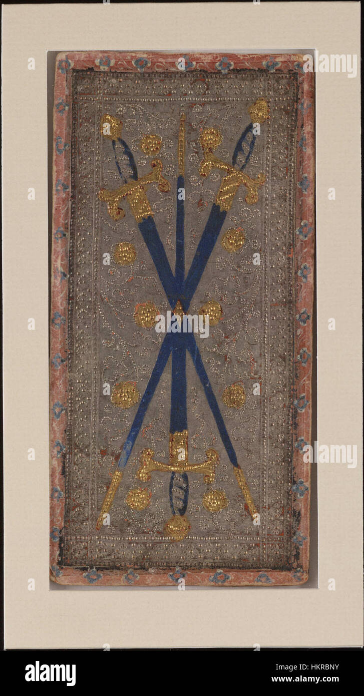 The Three of Spades from the Cary-Yale Tarot deck, one of the oldest ...