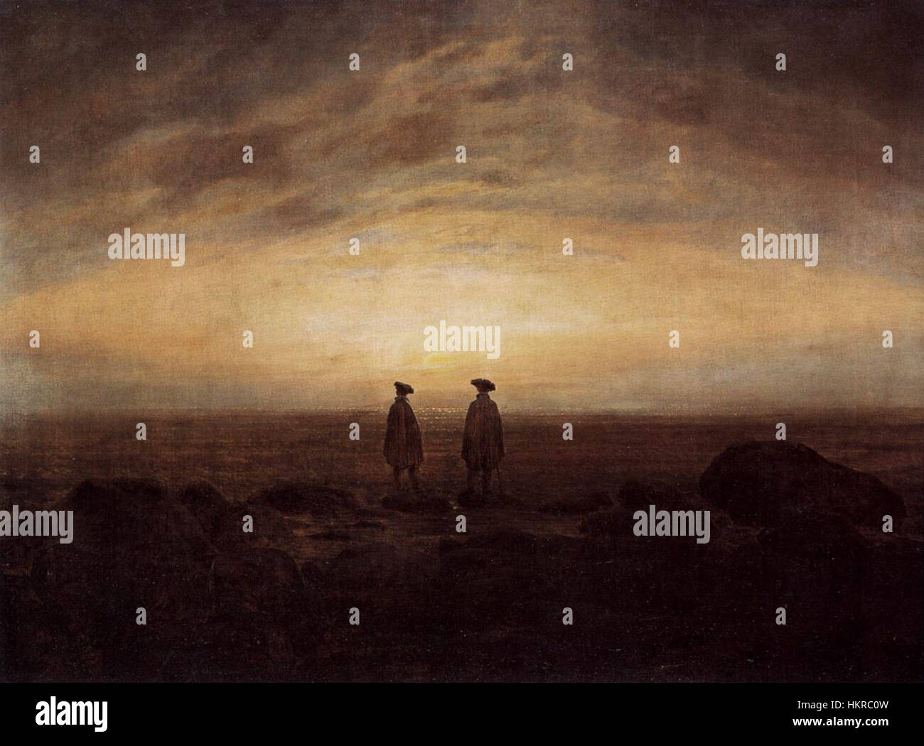 Caspar David Friedrichâ€™s â€˜Two Men by the Seaâ€™ is a Romantic oil ...