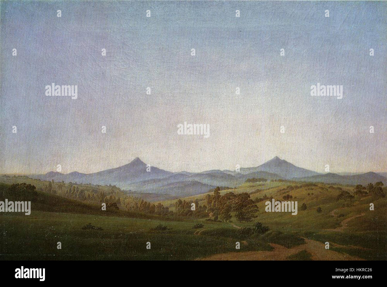 This oil painting by Caspar David Friedrich, titled '061,' exemplifies ...