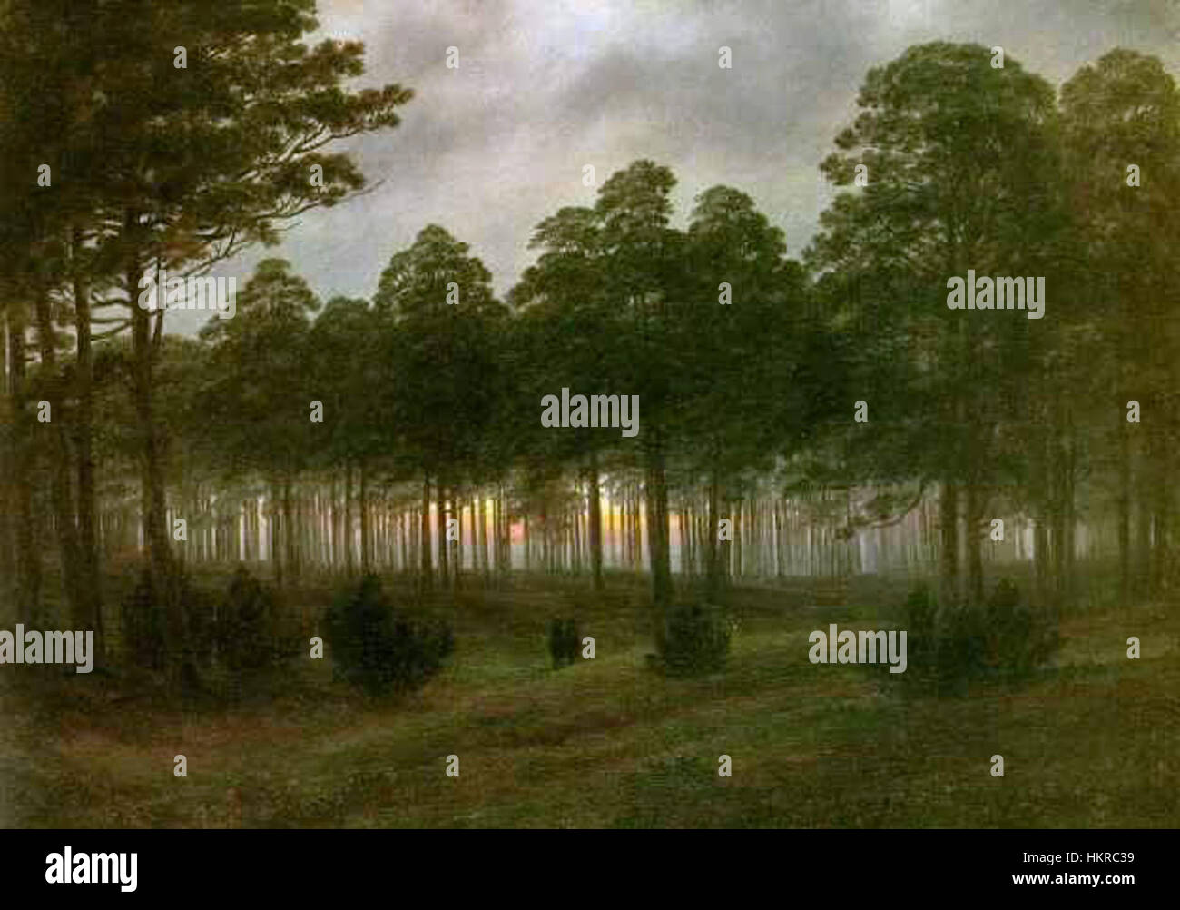 Caspar David Friedrich’s 'Evening' is a romantic landscape painting ...