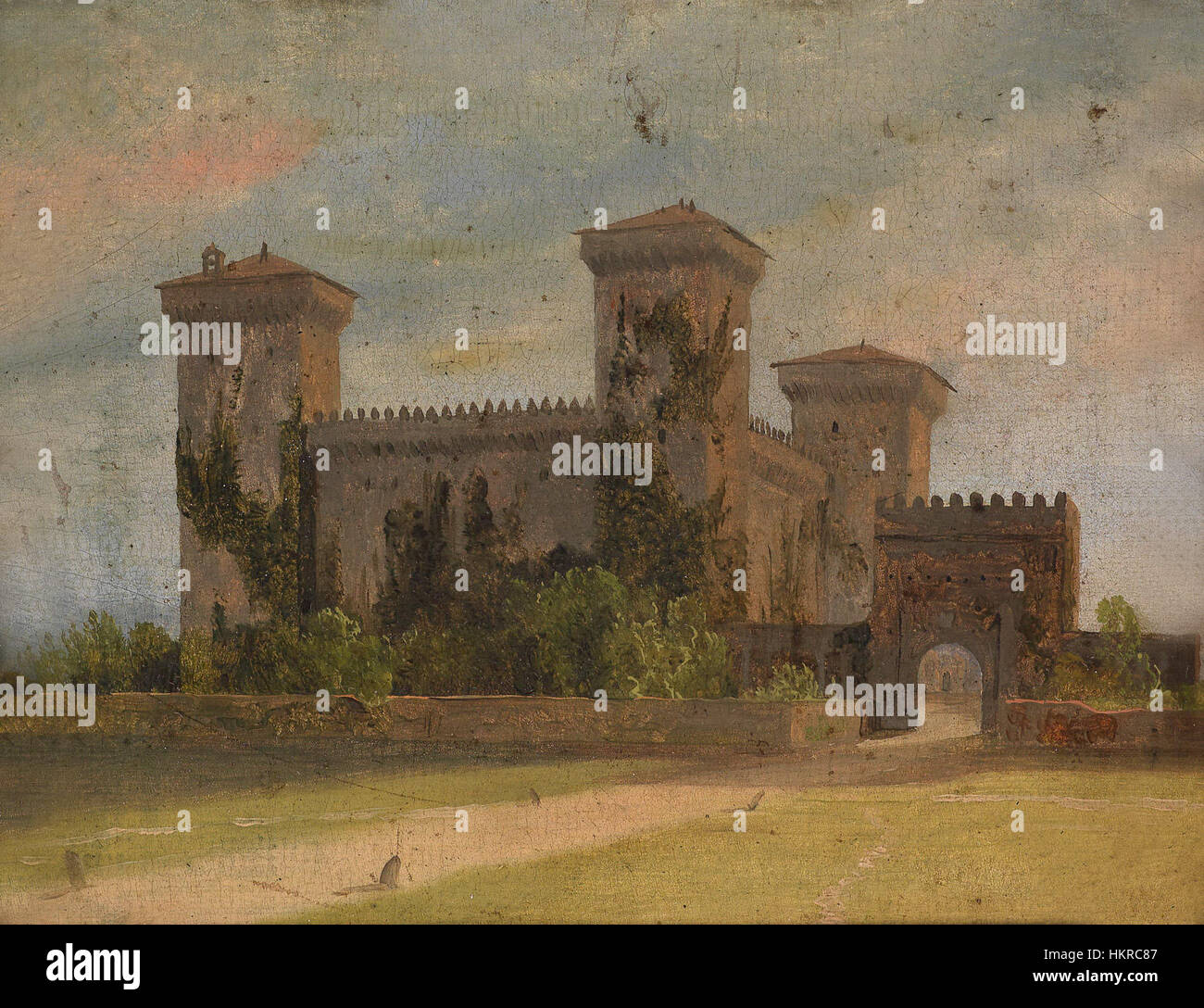 The painting 'Castelguelfo bei Parma,' created in the 19th century ...
