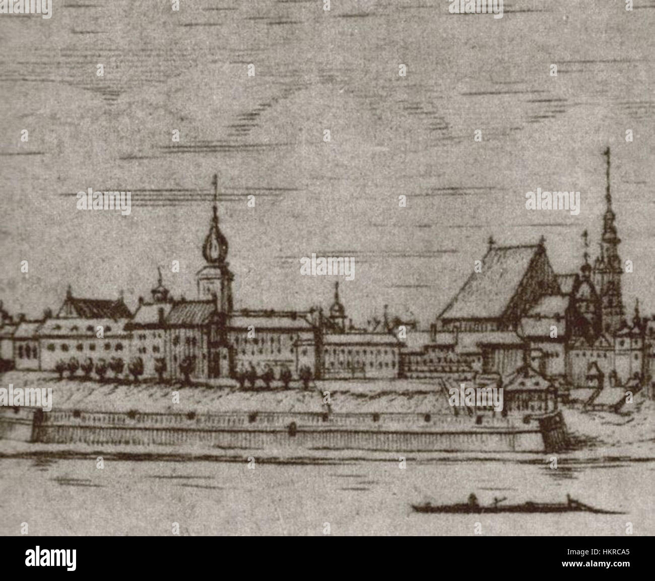 This 1641 painting of Castle Warsaw illustrates the architectural ...