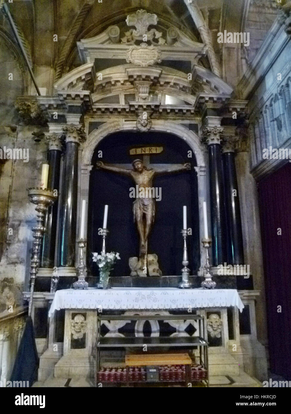 The Cathedral of St. Jacob, shown here in an 18th-century painting ...