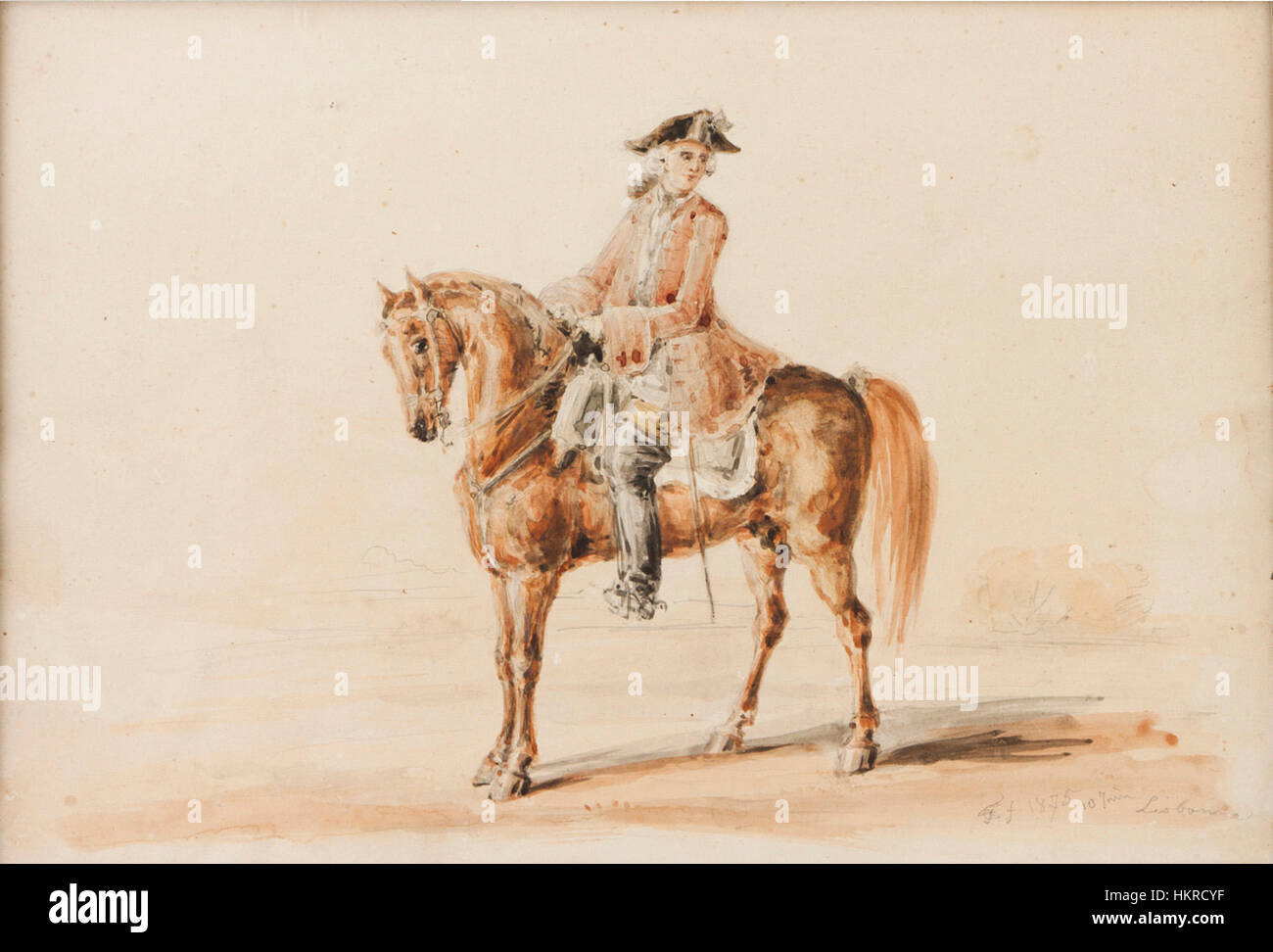 The painting 'Cavaleiro' by D. Fernando II, completed in 1875, portrays ...