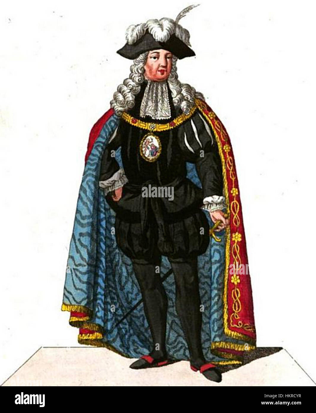 This artwork represents a knight in the ceremonial robes of the Supreme ...