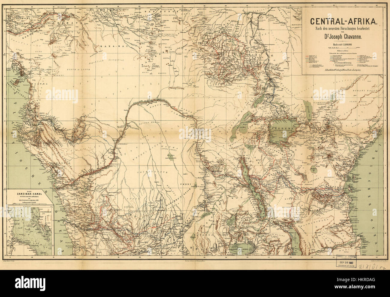 The artwork 'Central Africa after the Newest Research' provides a ...