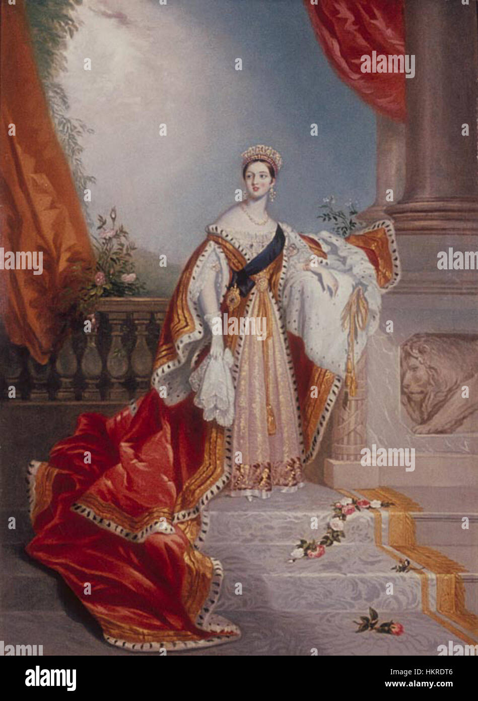 The 1837 portrait of Queen Victoria by artist Franz Xaver Winterhalter ...