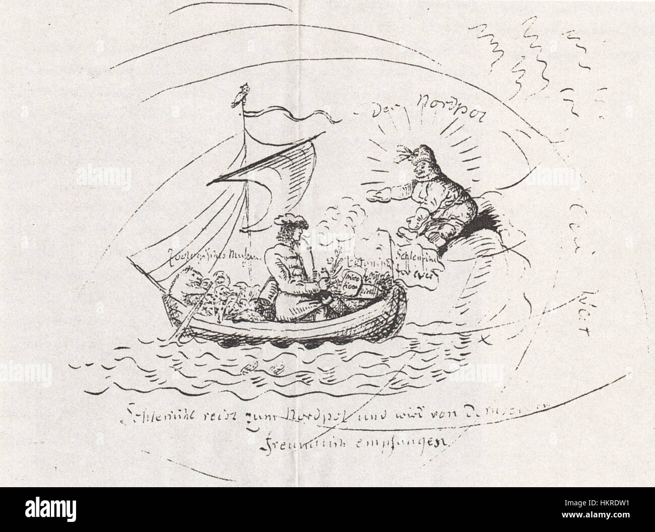 The painting *Nordpol* by Chamisso captures the Arctic landscape ...