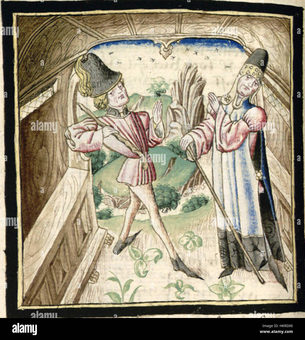 This detailed painting from the ChampionDesDames manuscript, dated to ...