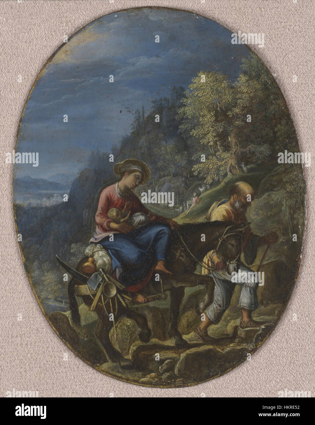 This painting by Adam Elsheimer depicts the biblical scene of the Holy ...