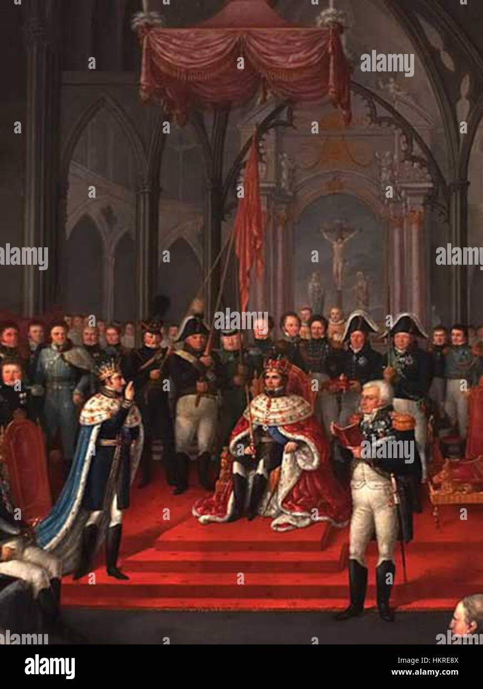 This painting portrays Charles XIV John of Sweden during his coronation ...