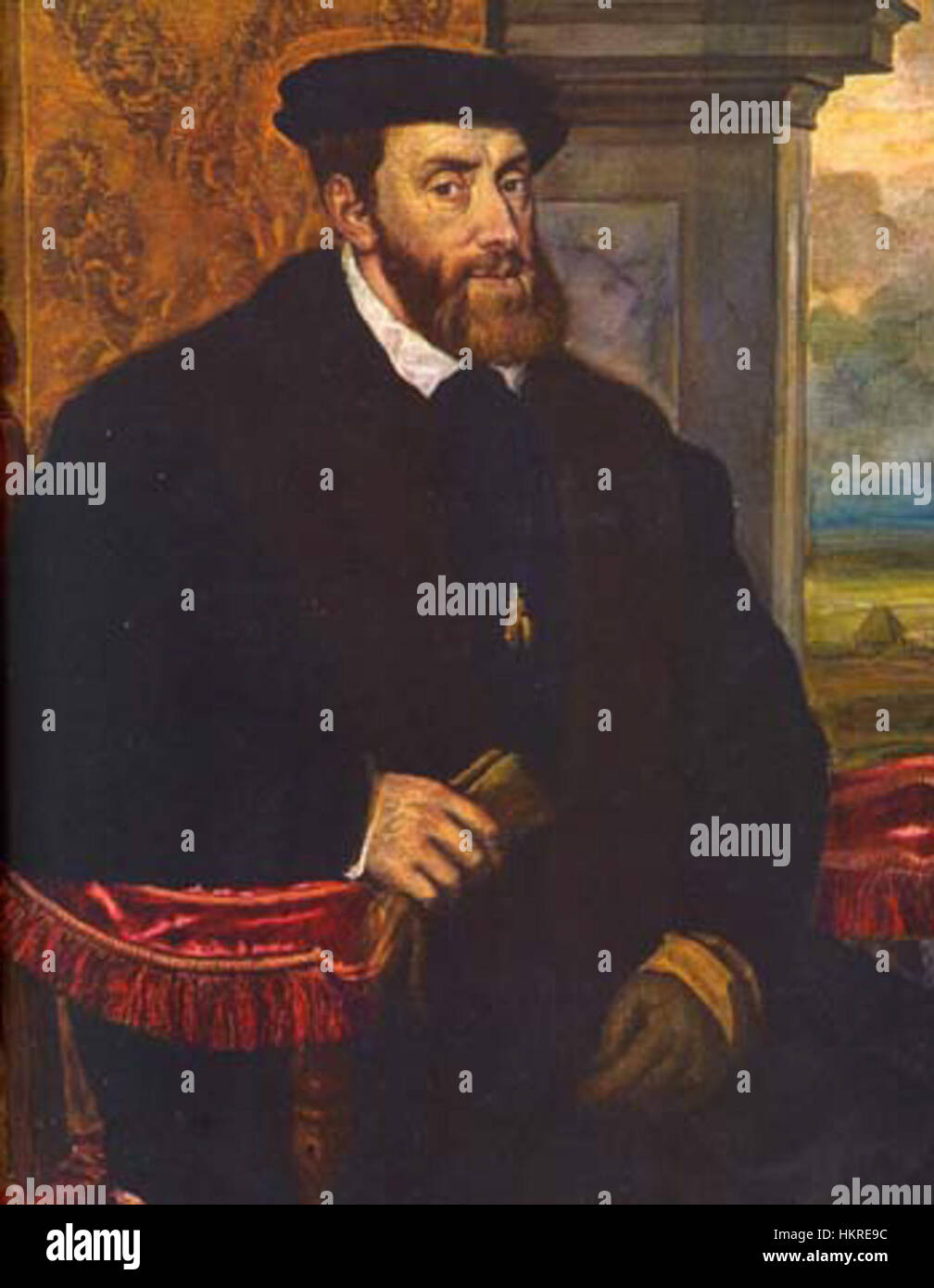 This painting portrays Charles V, Holy Roman Emperor, showcasing his ...