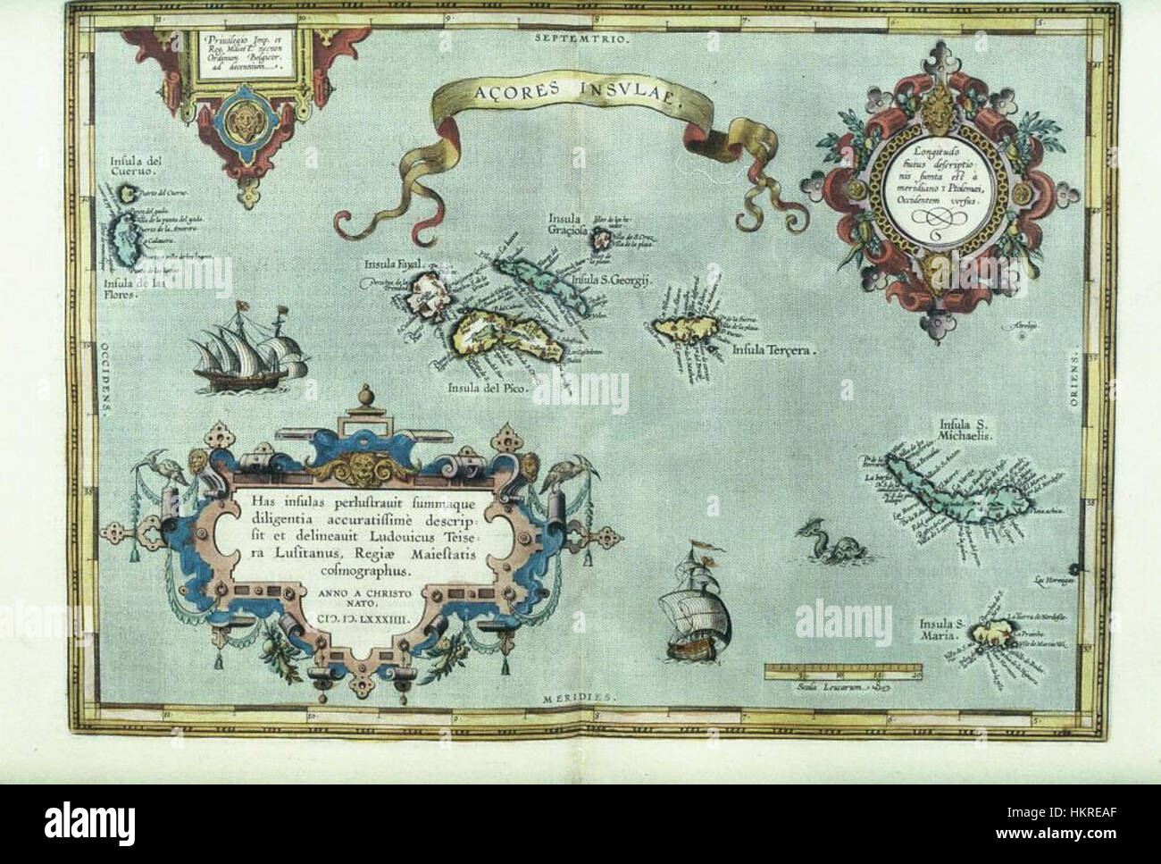 The artwork titled 'Acores Insvlae' held at the Bodleian Libraries ...