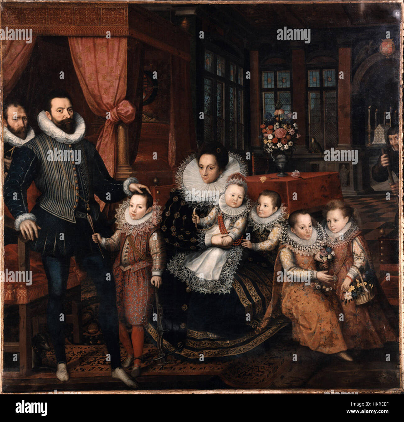 Charles d'Arenberg and Anne de Croy with family by F.Pourbus Jr. (c ...