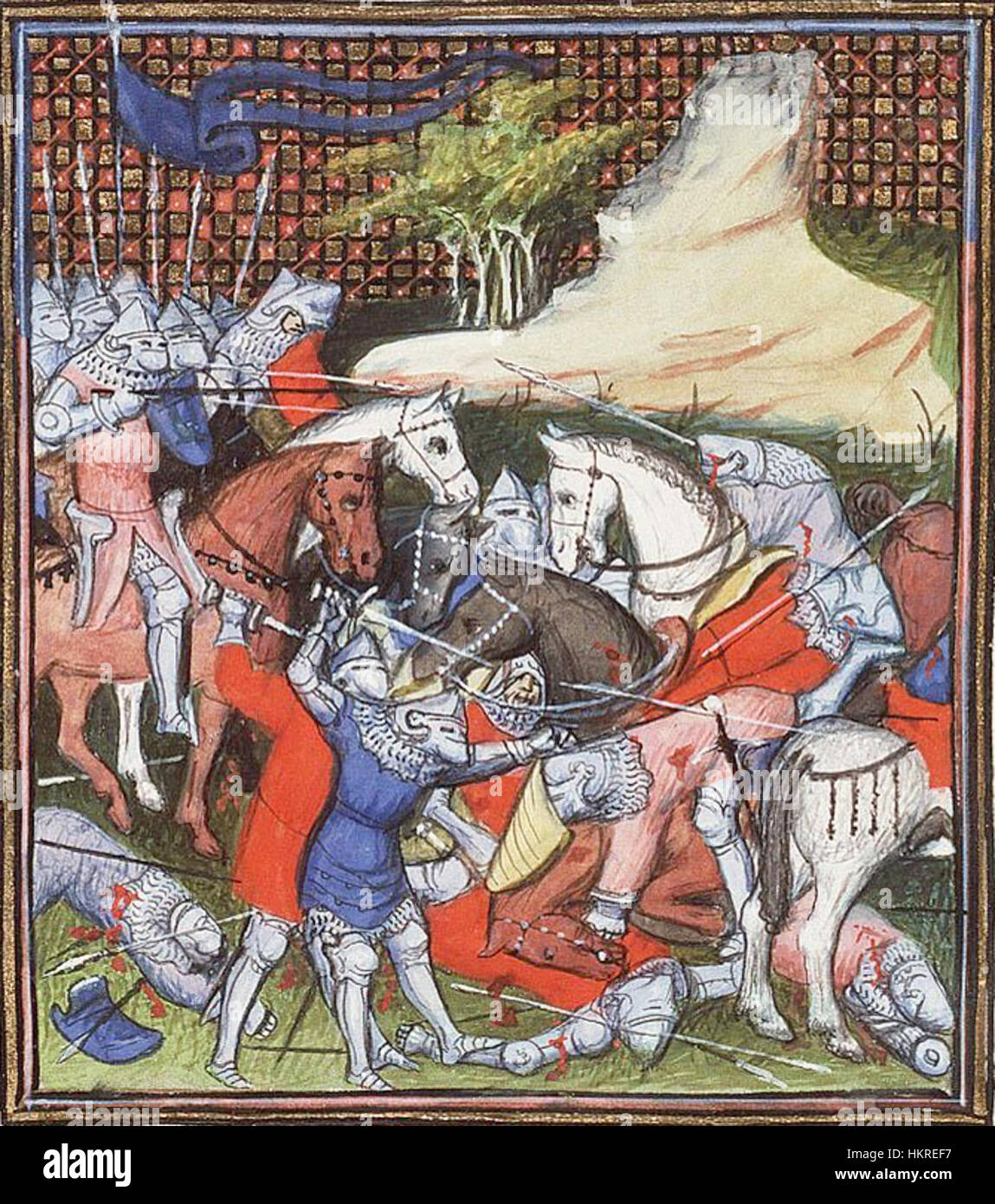 This painting depicts the moment when Charles de Blois, a 14th-century ...